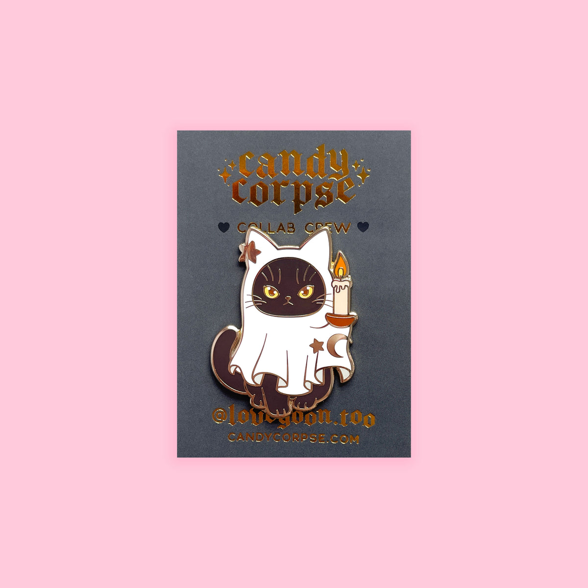 Ghosty Cat Pin – Candy Corpse